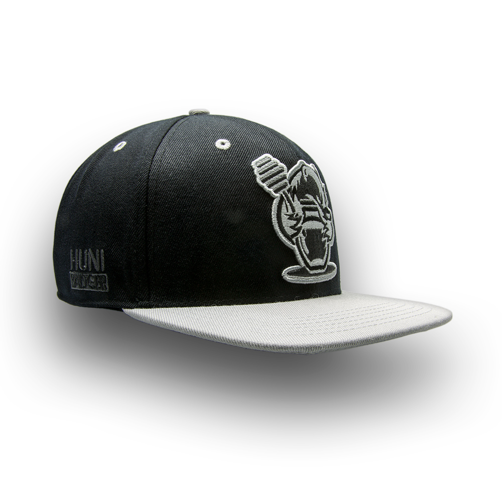 Huni Badger Black / Grey Snapback Hat